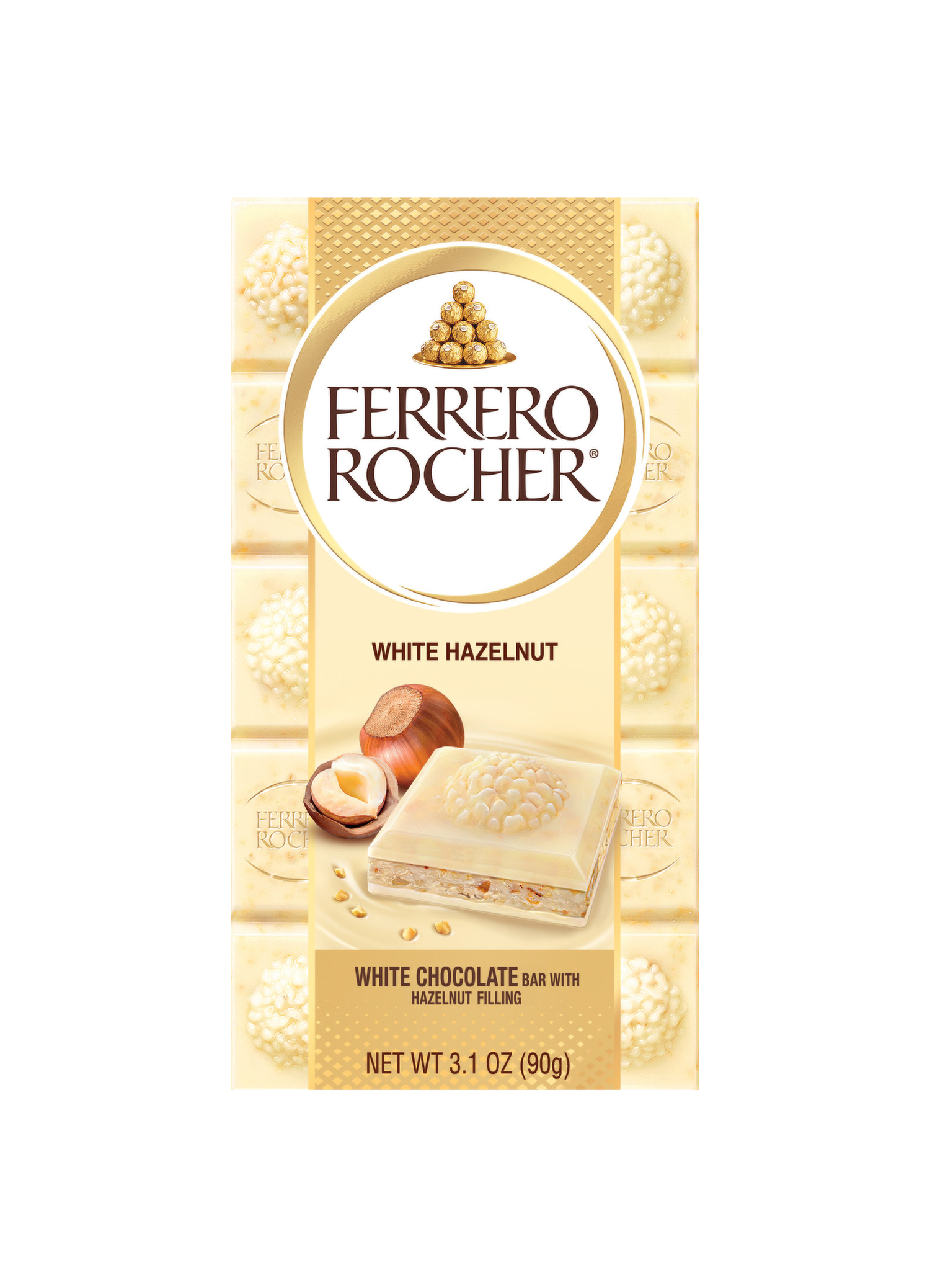Ferrero Rocher White Hazelnut Chocolate Bar 90g – Shi Eurasia