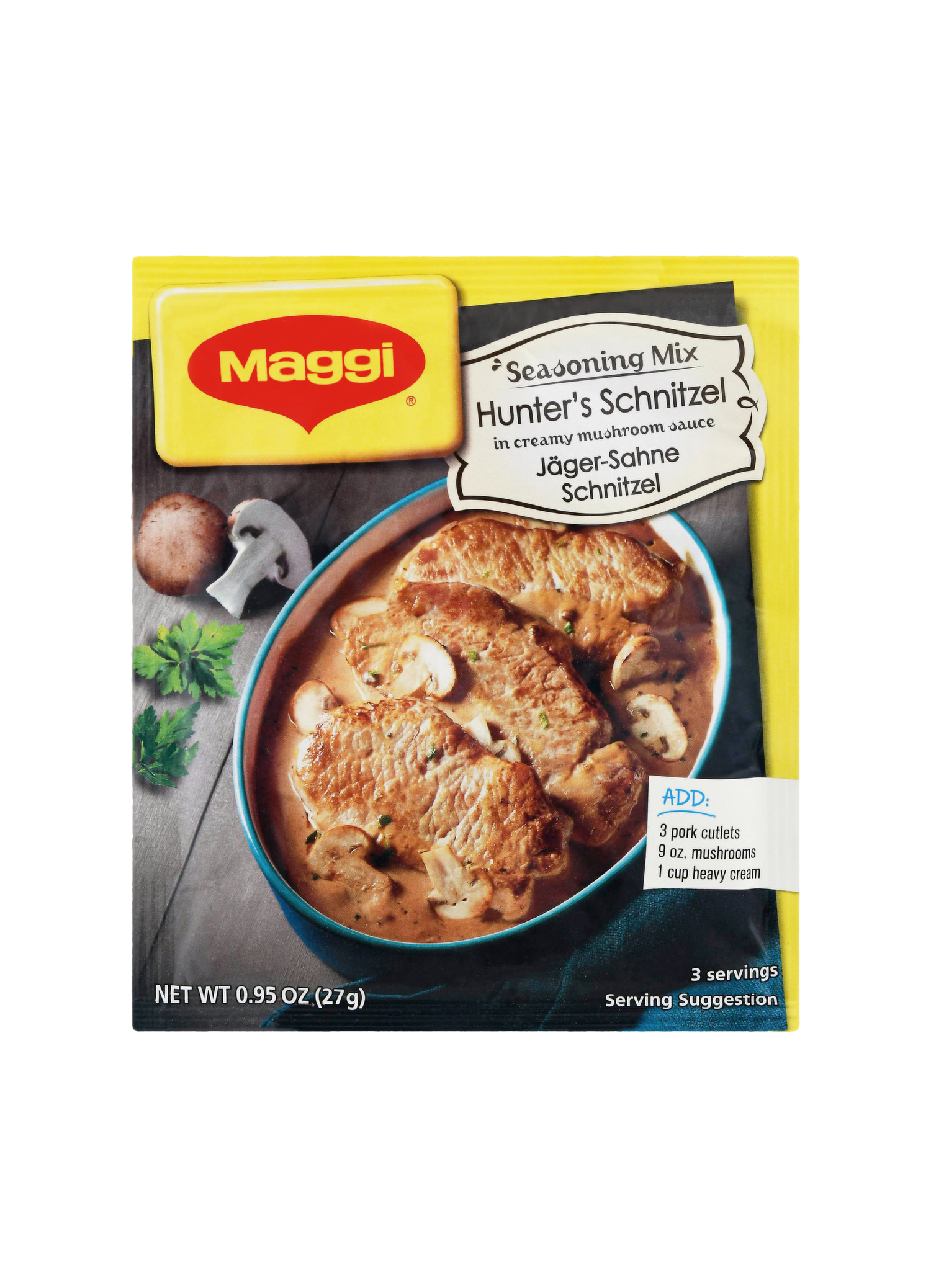 Maggi Seasoning Mix Hunter's Schnitzel in Creamy Mushroom Sauce 27g ...